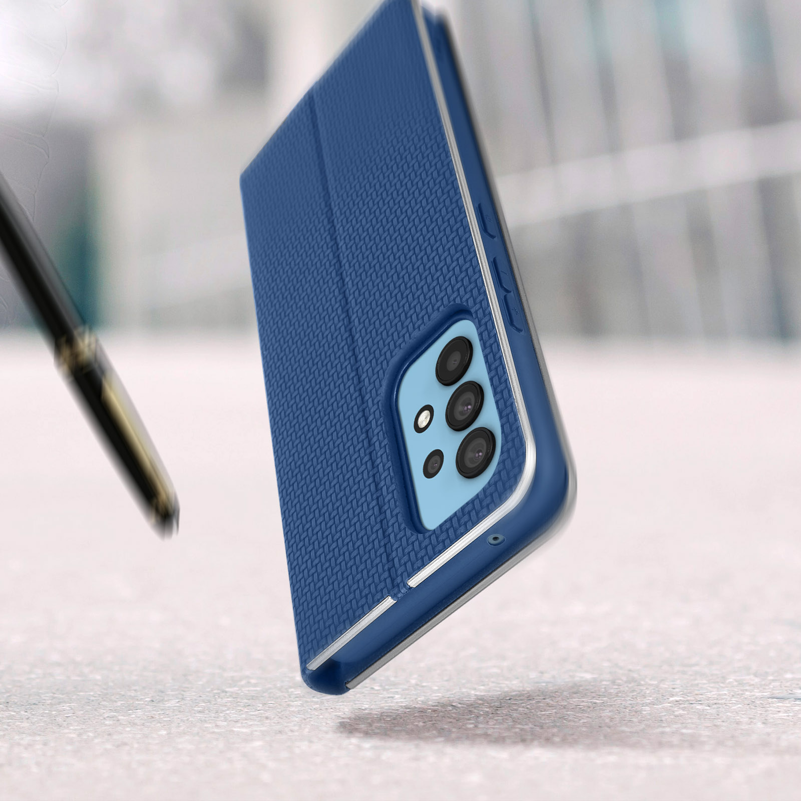 FORCELL Luna Book Carbon, Holster, Samsung, Galaxy A53 5G, Blau ...