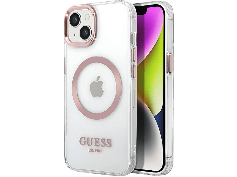 GUESS 3666339069759 TPU Gold Outline, Bumper, Apple, iPhone 14 Plus ...