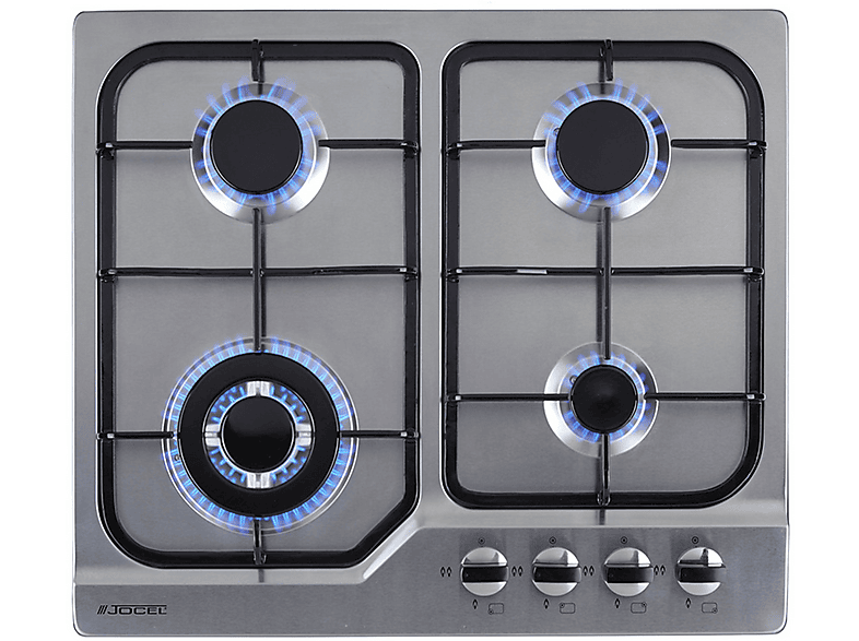 Placa de gas | JOCEL JP3GI008923, 4 zonas, 59 cm, gris | MediaMarkt