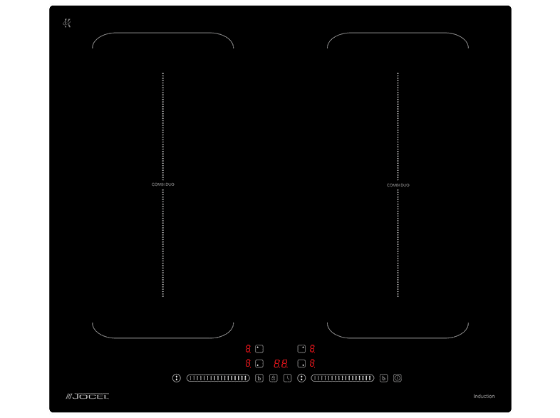 Placa de inducción | JOCEL JP4EIC008893, 4 zonas, 59 cm, negro | MediaMarkt