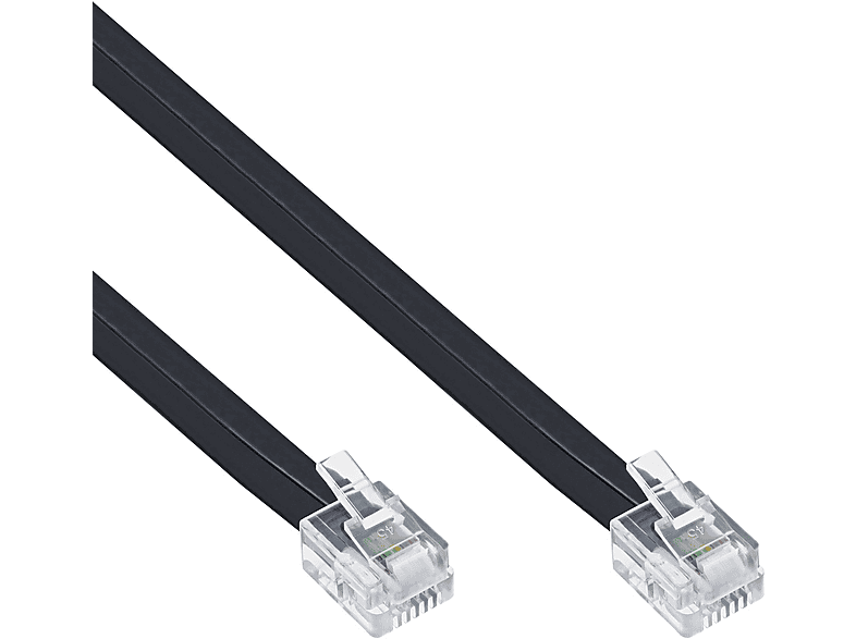 INLINE InLine® Modularkabel RJ11, Stecker / Stecker, 4adrig, 6P4C, 3m ...