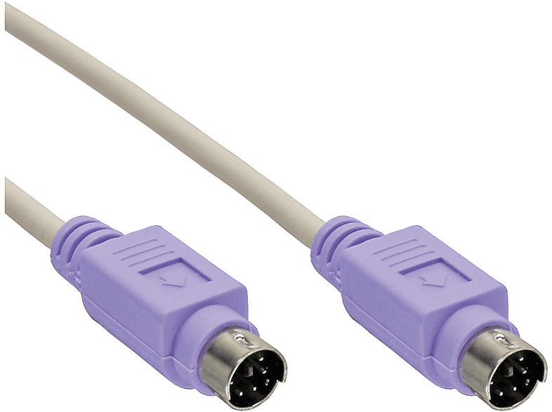 INLINE InLine® PS/2 Kabel, Stecker / Stecker, PC 99, Farbe Violett, 2m ...