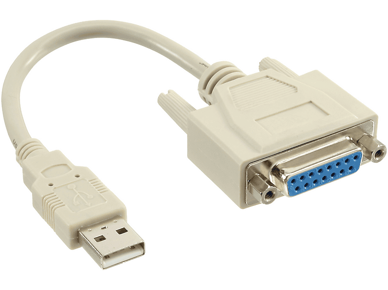 INLINE InLine® USB Adapter Kabel, USB Stecker A auf 15pol Buchse Kabel ...