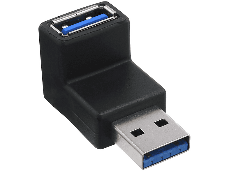 INLINE InLine® USB 3.0 Adapter, Stecker A auf Buchse A, gewinkelt 90 ...