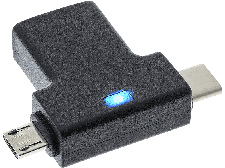 INLINE InLine® USB 3.1/2.0 T-Adapter, USB-C Stecker oder Micro-USB an A ...