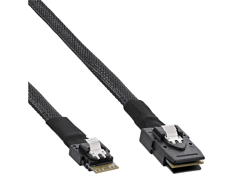 INLINE InLine® Slim SAS Kabel, SFF-8654 4i zu Mini SAS SFF-8087, 12Gb/s ...