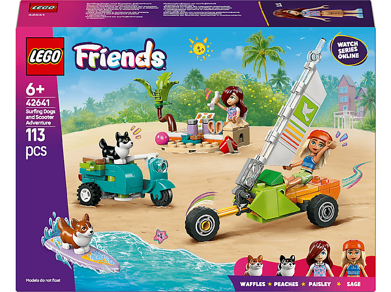 LEGO Friends 42641 Surf- en scooterplezier met de honden LEGO-bouwset ...