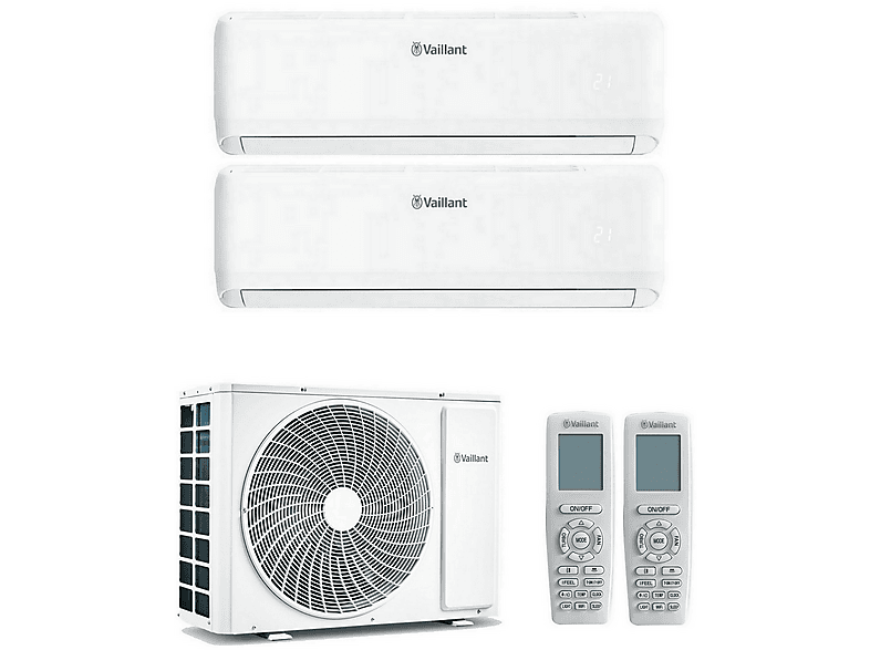 KIT CONDIZIONATORE DUAL SPLIT VAILLANT 2x VAIB1-025WNI + VAM1-040A2NO ...
