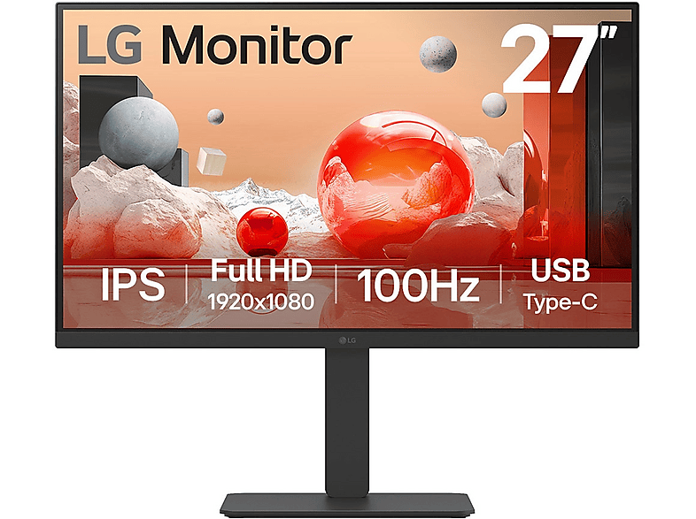 LG 27BA750-B 27 Zoll Full-HD Monitor (5 ms Reaktionszeit , 100 Hz nativ ...