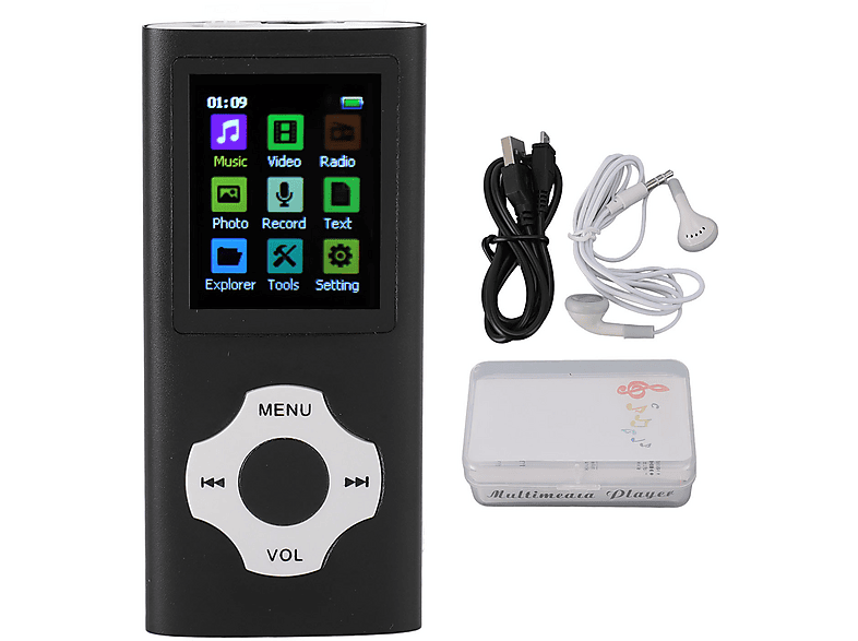 XUIGORT Walkman Tragbar MP3 Player (8 GB, Schwarz) | MediaMarkt