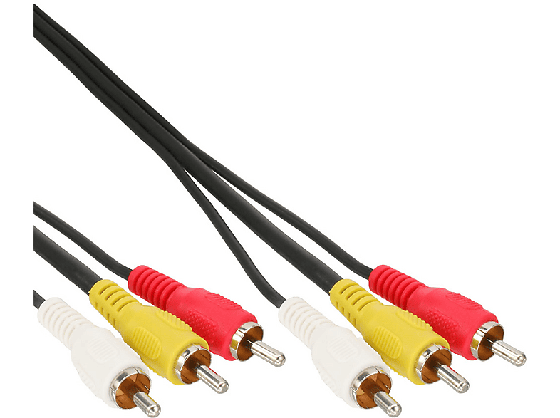 INLINE InLine® Cinch Kabel, Audio/Video 3x Cinch, Stecker / Stecker, 0 ...