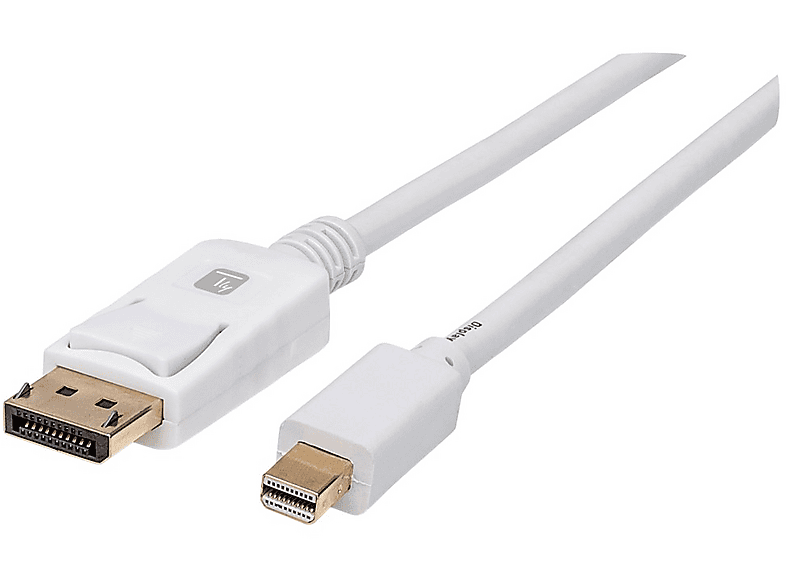TECHLY DisplayPort-Kabel | Mini DisplayPort (M) Displayport, Weiß | SATURN