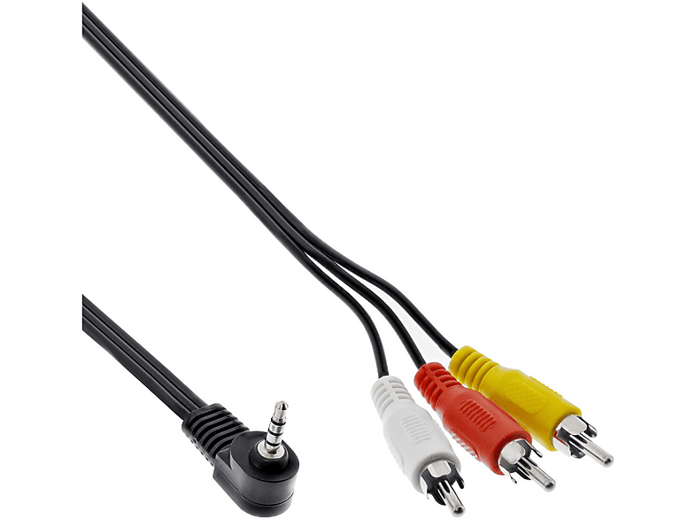 INLINE InLine® Audio/Video Kabel, 3,5mm 4pol Stecker auf 3x Cinch Kabel ...