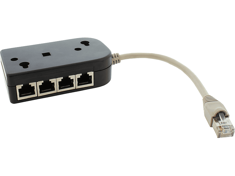 INLINE InLine® ISDN Verteiler, 8x RJ45 Buchse, 15cm Kabel, mit ...