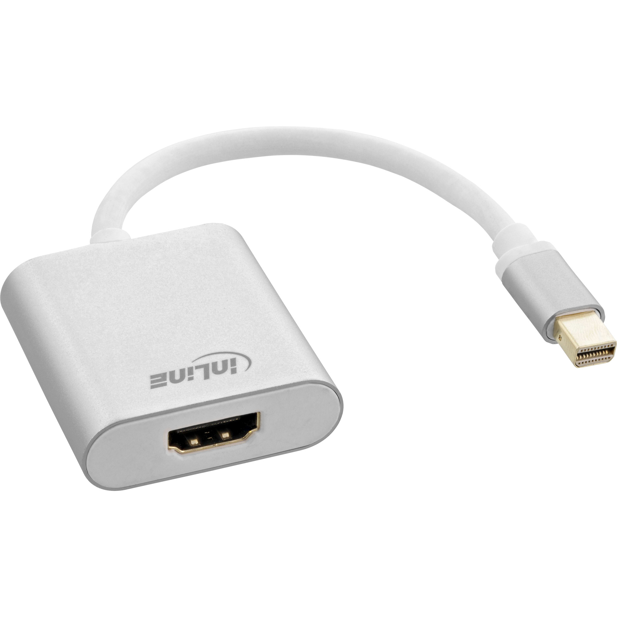 INLINE InLine® Mini DisplayPort HDMI Adapterkabel Aluminium mit Audio ...