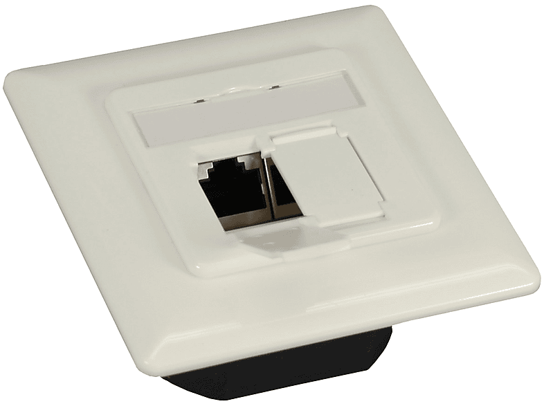 INLINE InLine® Cat.6 Anschlussdose Unterputz, 2x RJ45 Buchse, RAL9010 ...
