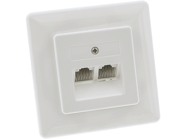 INLINE InLine® ISDN Anschlussdose, 2x RJ45 BU, Unterputz ...