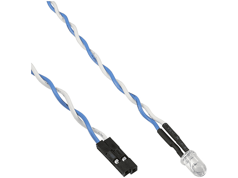 INLINE InLine® HDD-LED / Power-LED für Mainboard-Anschluss, blau, 5mm ...