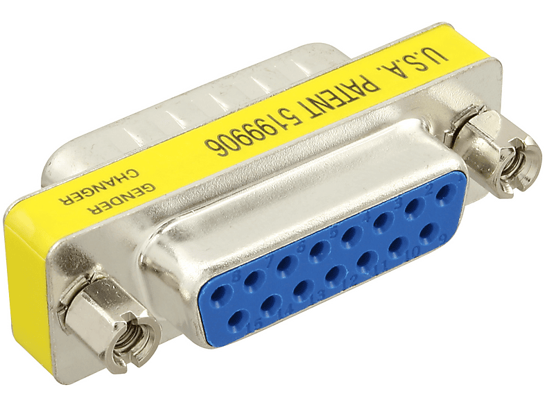 INLINE InLine® Mini-Gender-Changer, 15pol (Game), Stecker / Buchse ...