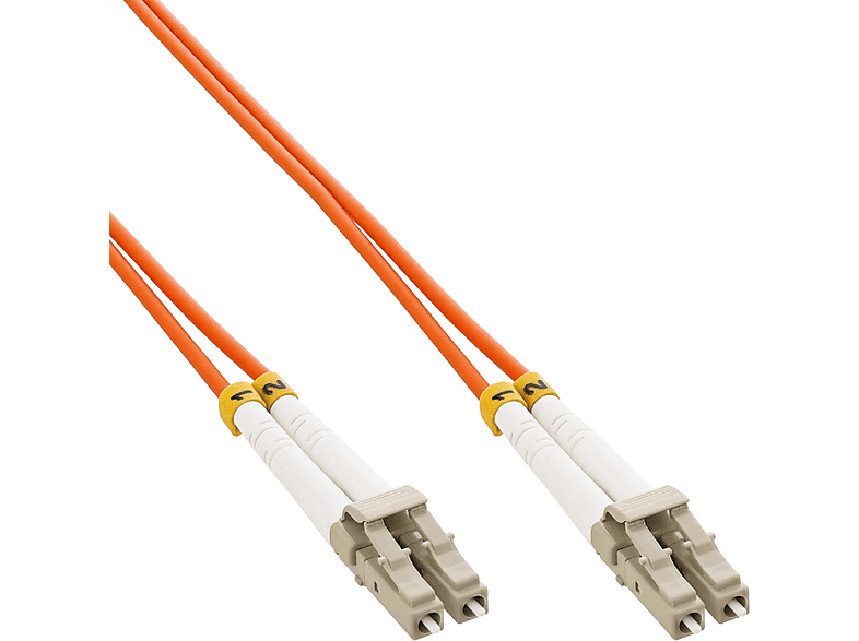 INLINE InLine® LWL Duplex Kabel, LC/LC, 50/125µm, OM2, 15m Kabel ...