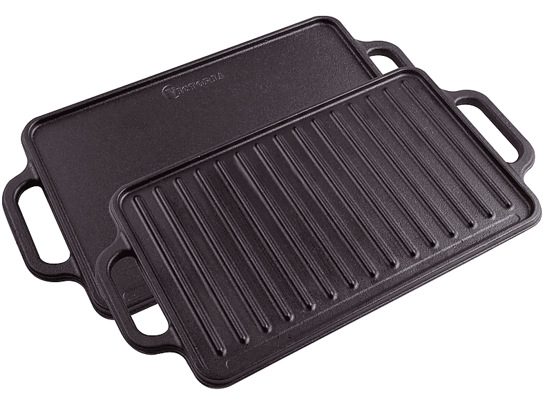 VICTORIA COOKWARE VIC-38793 Grillplatte (Gusseisen, Beschichtung ...