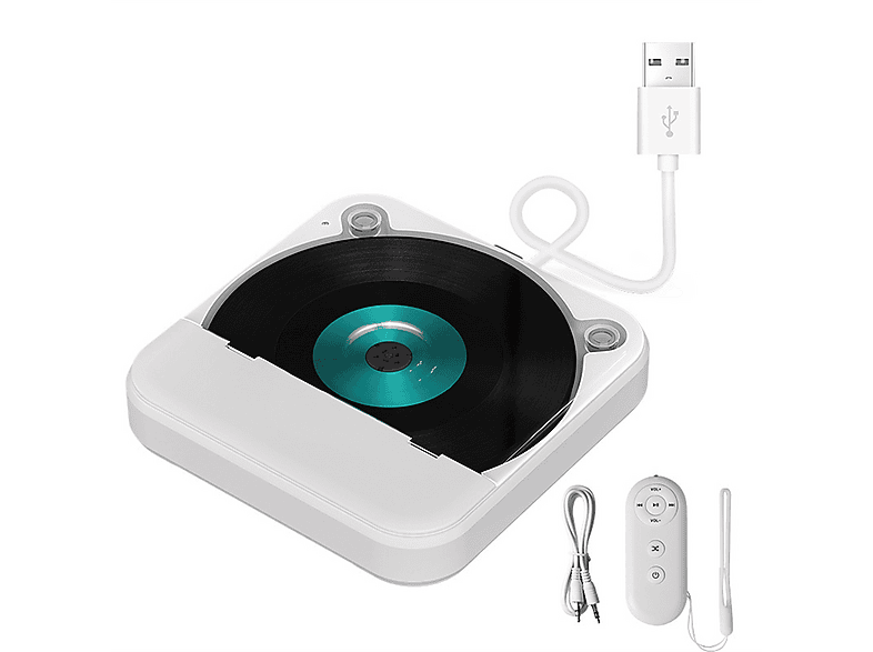 YEMASTER USB & AUX Anschluss, Plug & Play,Tragbar Auto CD Player Weiß ...