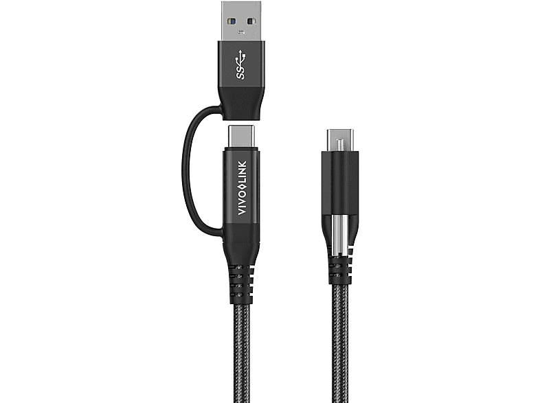 Cable USB | VIVOLINK PROUSBCMM1.5ADP, USB 3.2, USB-C, Negro | MediaMarkt
