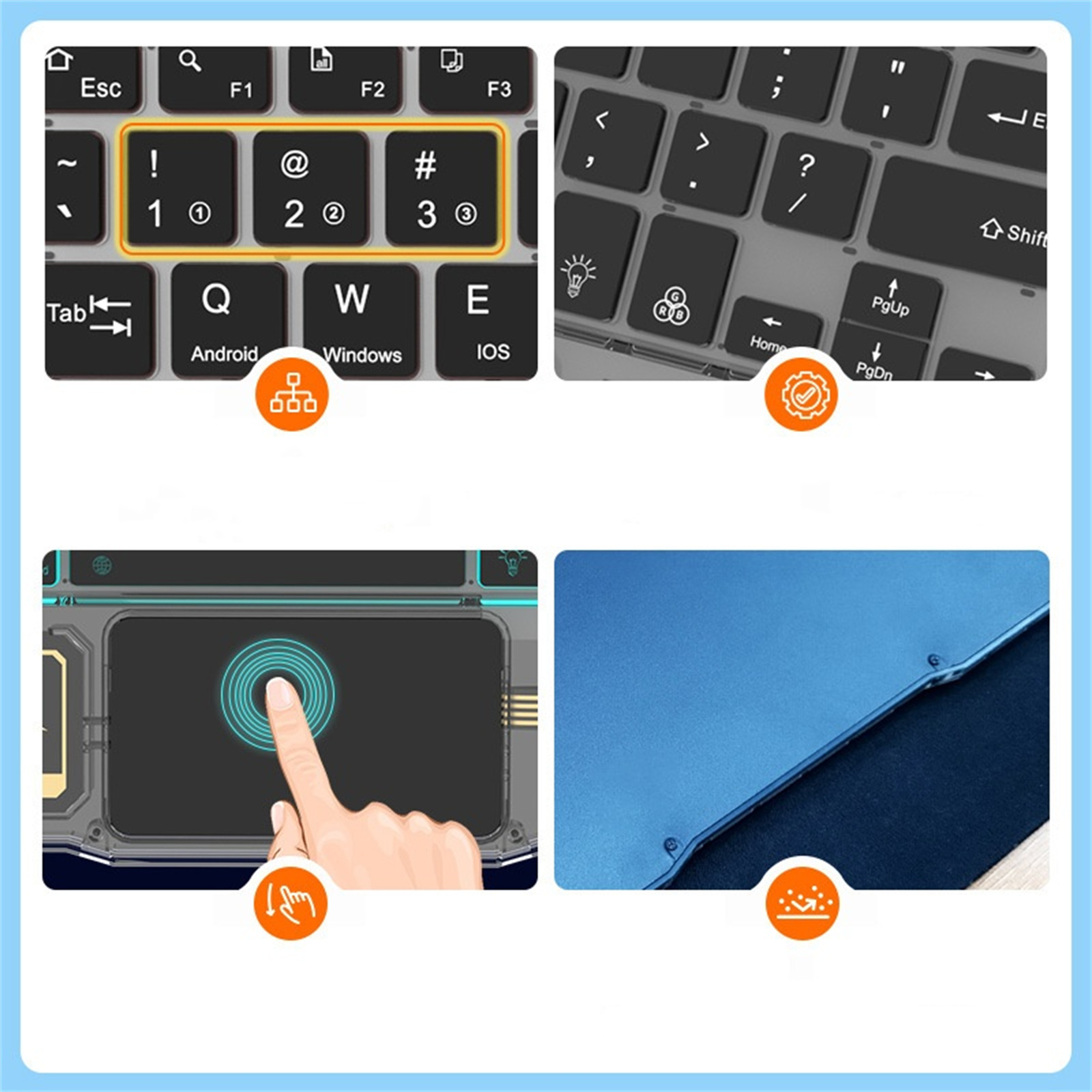 DARMLINK Bluetooth,Drahtlos mit RGB,Touchpad, Tablet Tastatur | MediaMarkt