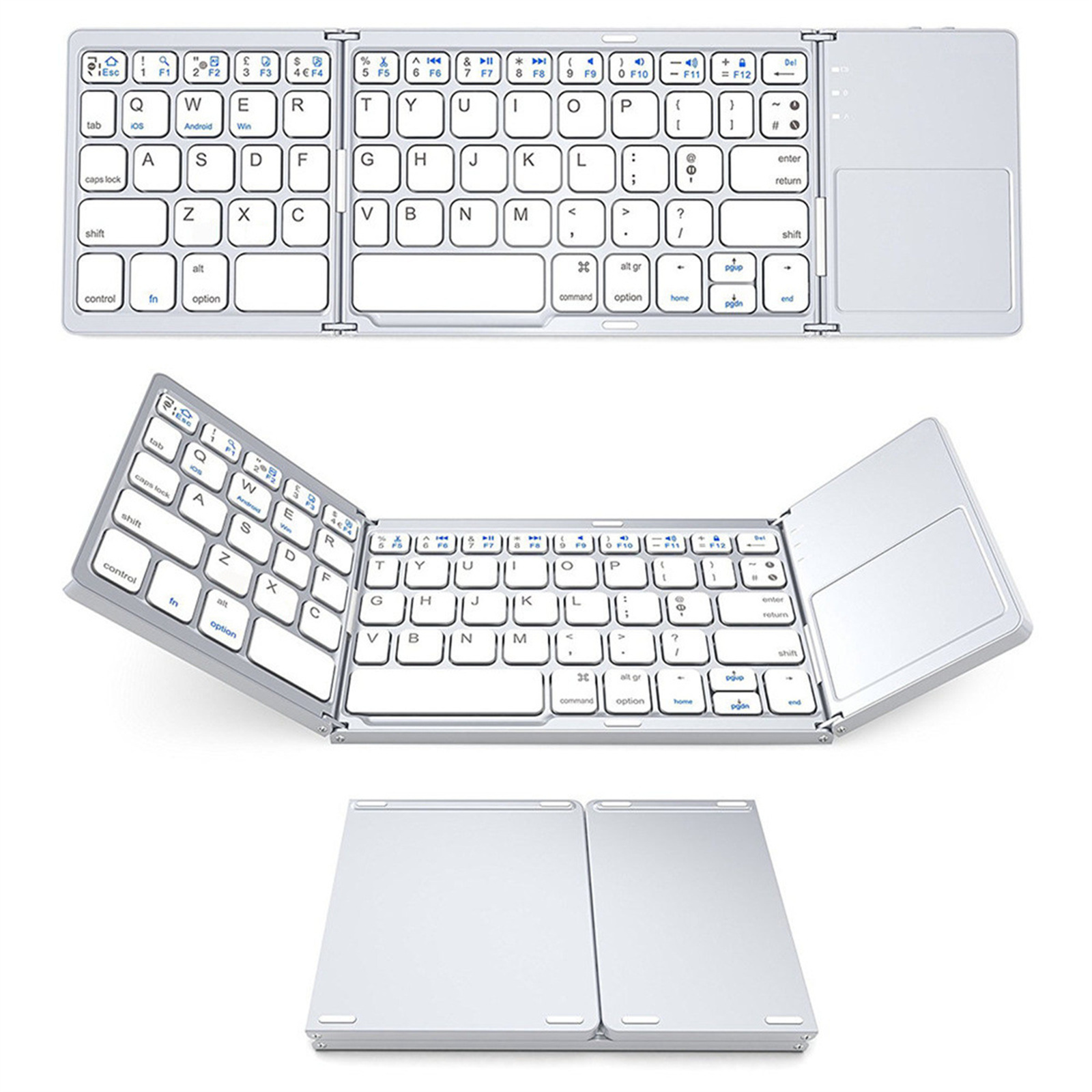 DARMLINK Kabellos Dreifach Faltbare mit Touchpad Bluetooth, Tablet ...