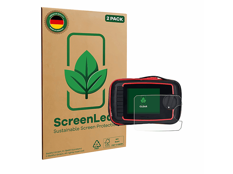 SCREENLEAF 2x nachhaltig verpackte Display Schutzfolie (für Snap-on ...
