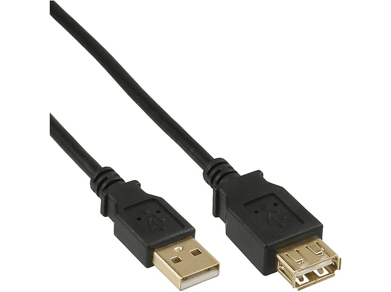 Cable USB | INLINE 4043718125128, USB 2.0, USB-A, USB-A, Negro | MediaMarkt