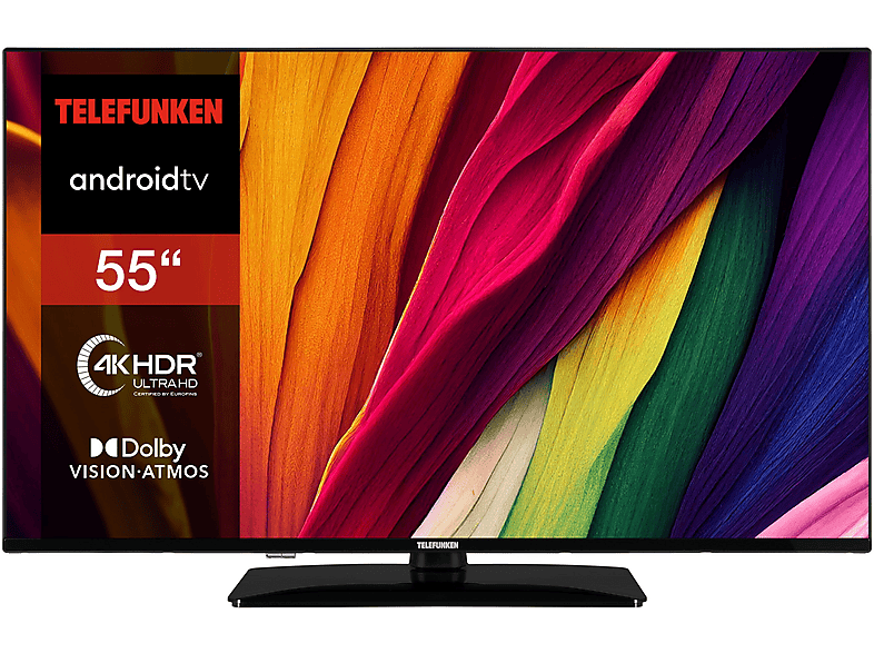 TELEFUNKEN D55U750X2CWI LED TV (Flat, 55 Zoll / 139 cm, UHD 4K, SMART ...
