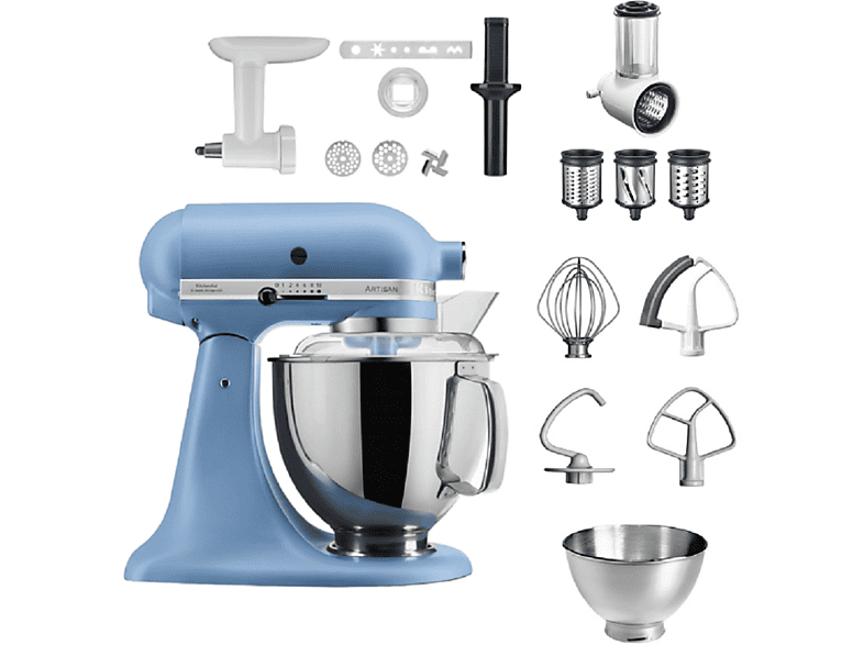 KITCHENAID 5KSM175 Set Küchenmaschine Vintage Blue (300 Watt) | MediaMarkt