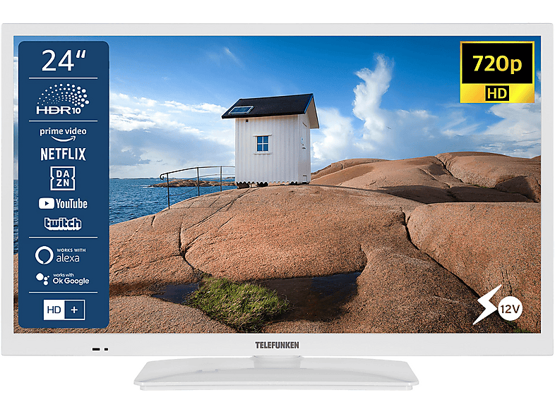 TV LED 24 " | TELEFUNKEN XH24SN550MV-W, HD-ready, Smart TV, DVB-T2 (H ...
