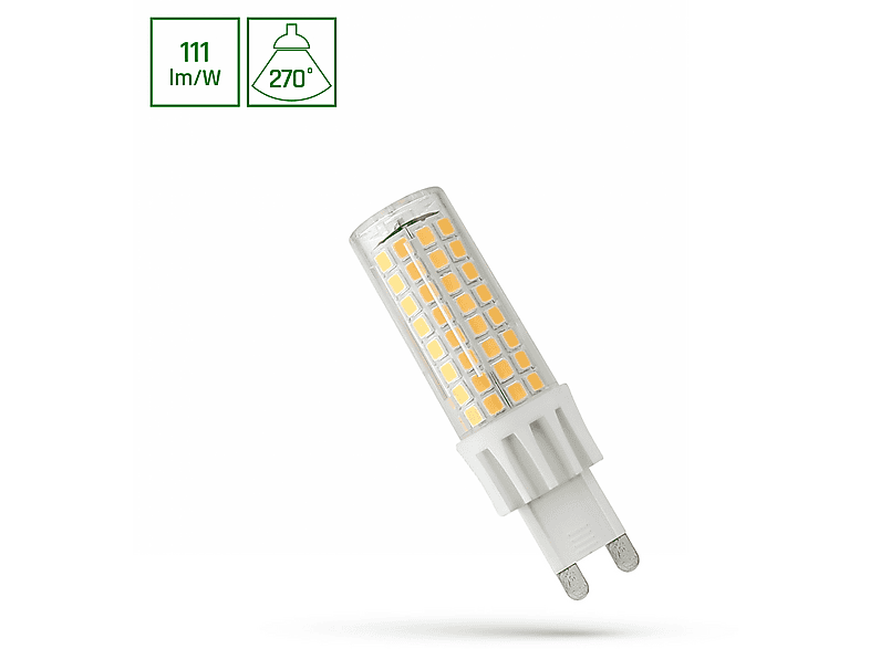 SPECTRUM Leuchtmitel G4 G9 LED Leuchtmittel G9 Weiß 7 Watt 780 lm ...