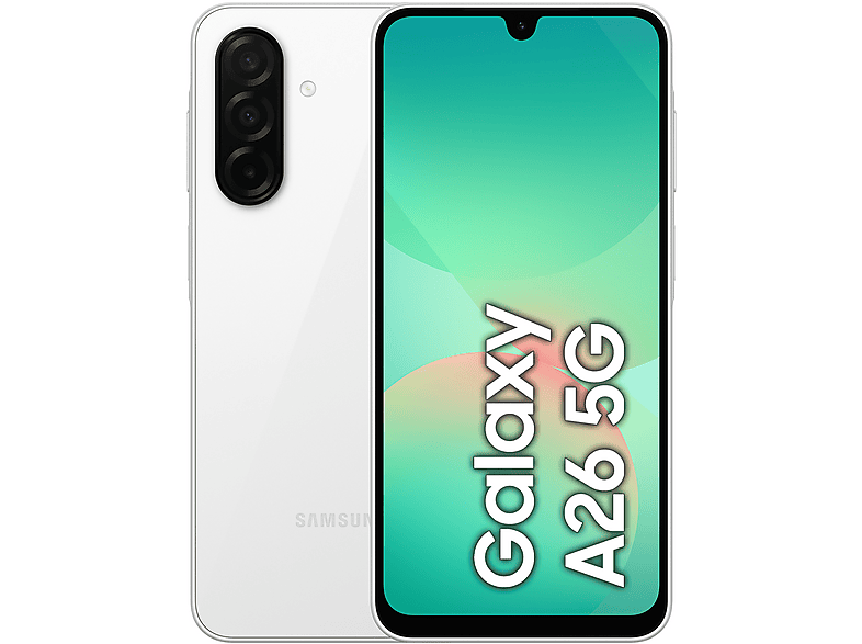 SAMSUNG Galaxy A26 5G, White, Móvil Android, 128 GB, 6 GB RAM, 6,7 ...