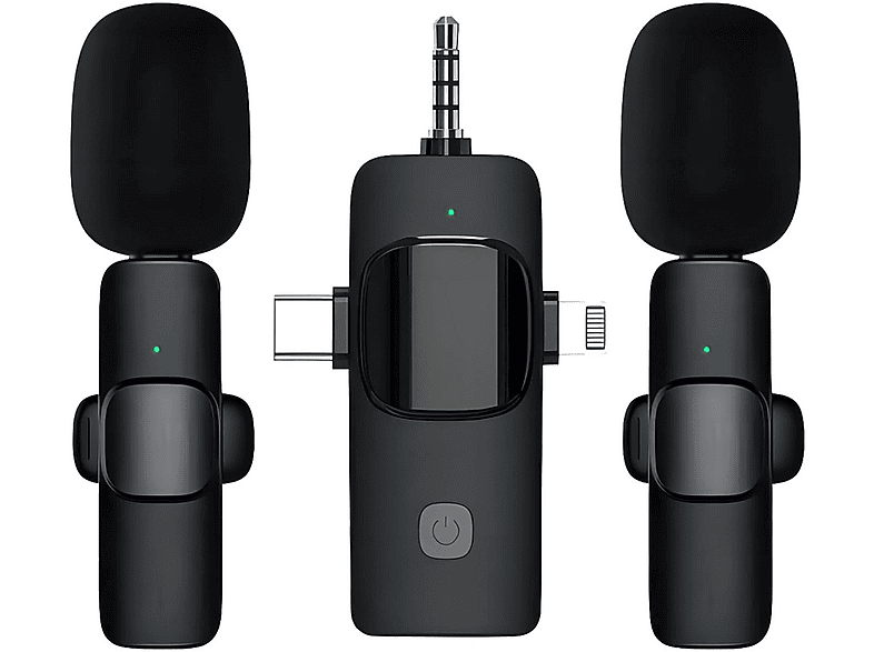 XUIGORT Pin Kabellos Mini 3.5-Loch Microphone, Schwarz | MediaMarkt