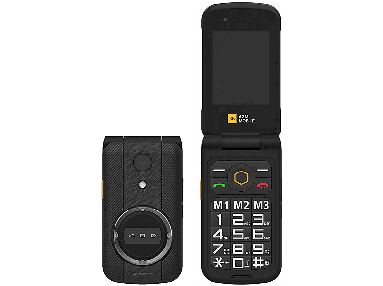 AGM IP68/IP69K/MIL-STD-810H Featurephone, Schwarz | SATURN