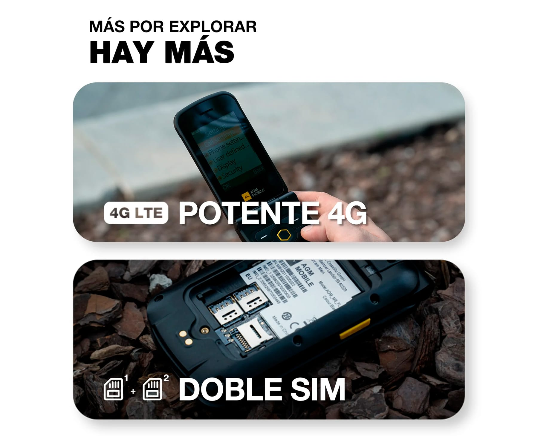 AGM MOBILE IP68/IP69K/MIL-STD-810H Featurephone, Schwarz | SATURN