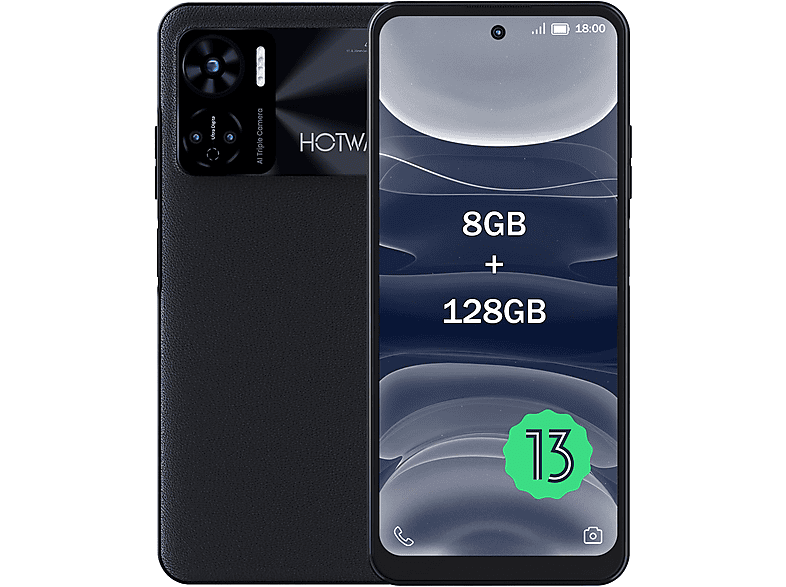 HOTWAV Note 12 Android 13 48+16MP 8GB 6180mAh NFC 128 GB Schwarz Dual ...