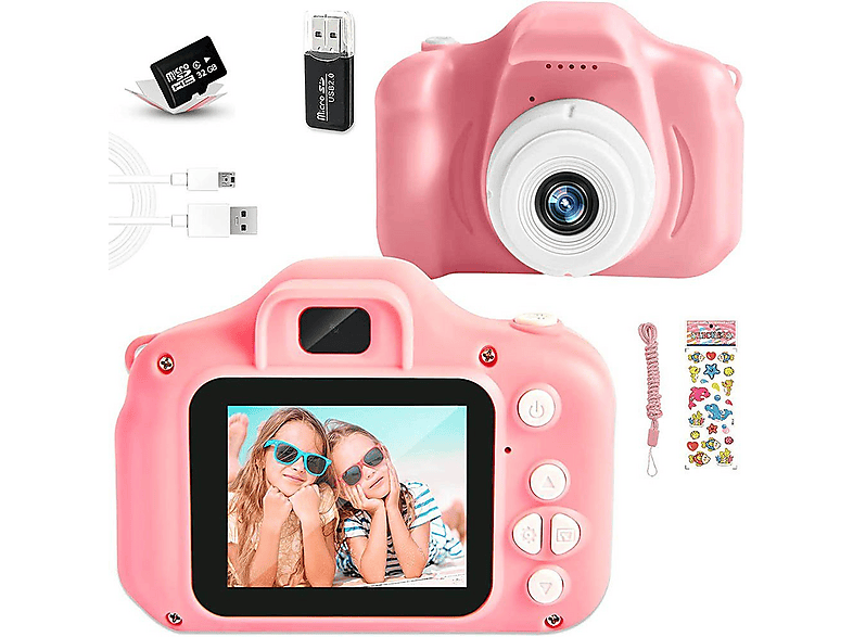 KINSI IPS 2.0 Zoll, Mit 32GB Kinderkamera Rosa DSLR-Kamera, , LCD ...