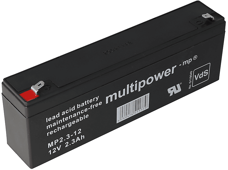 MULTIPOWER Multipower MP2.3-12 Blei Akku, 4,8mm Faston Stecke Pb – Blei ...