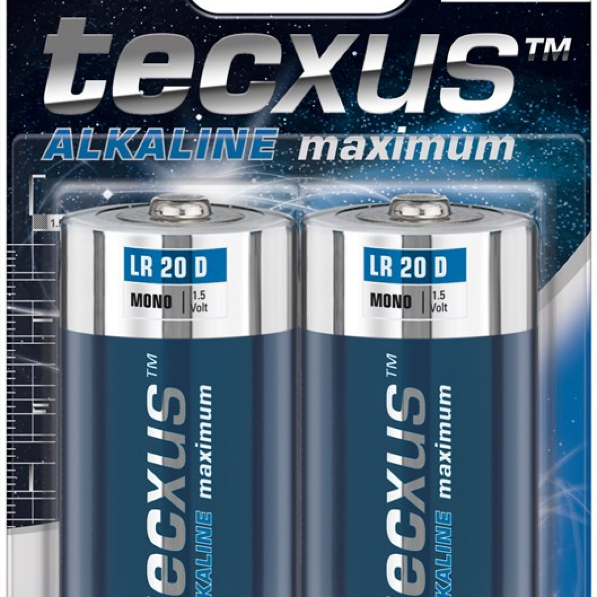 TECXUS Mono-Batterie-Set Alkaline, 2 Stück Alkaline Batterien, 1.5 Volt ...
