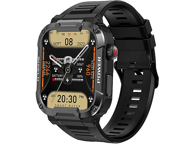 MARKETHAVEN IP68 Multisportmodus Sportuhr Outdoor Fitnessuhr Smartwatch ...