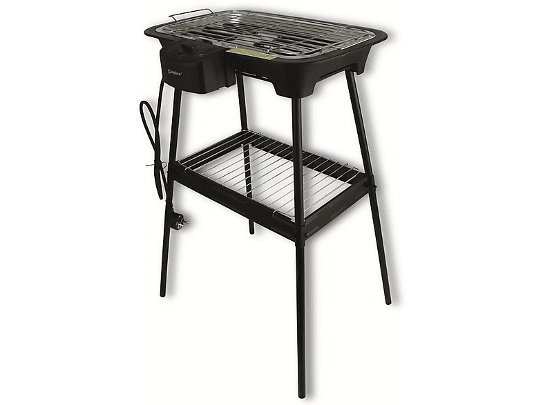ALPINA Elektro Tisch-/ Standgrill, 2000 W Elektrogrill, Schwarz (2000 ...