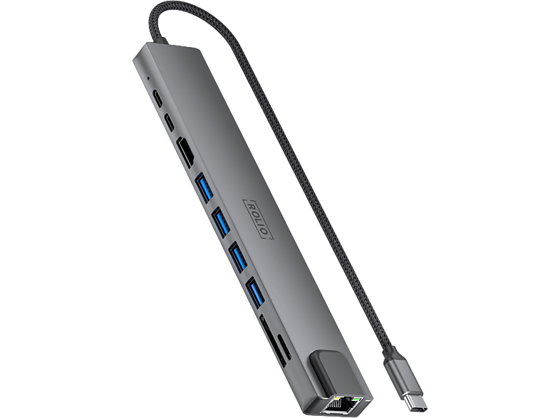 ROLIO 10 in 1 | 4x USB-A - 1x Ethernet - 1x HDMI - 2x USB-C - SD/TF ...