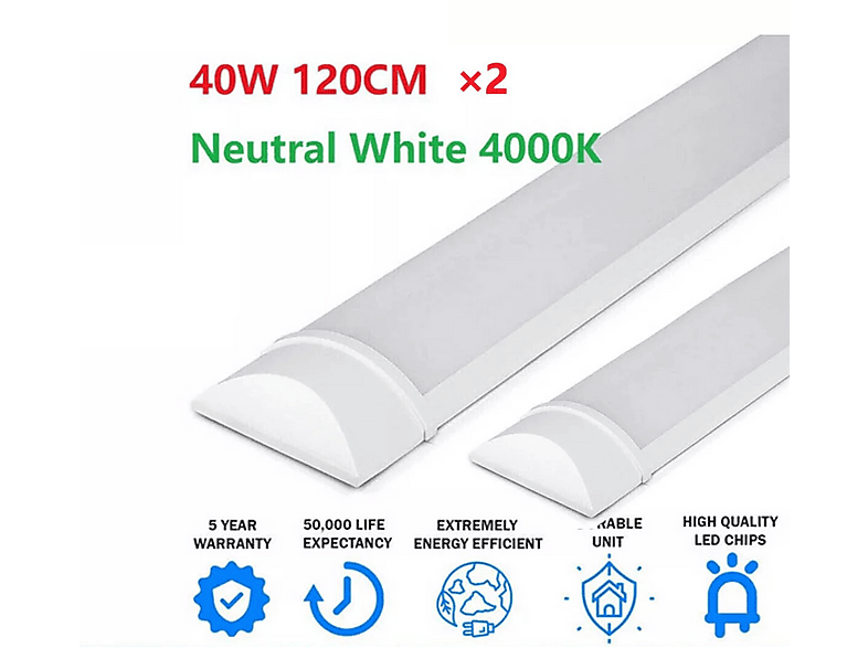 FLYSTAR LED Feuchtraumleuchte 120cm 40W IP65 Deckenleuchte | MediaMarkt