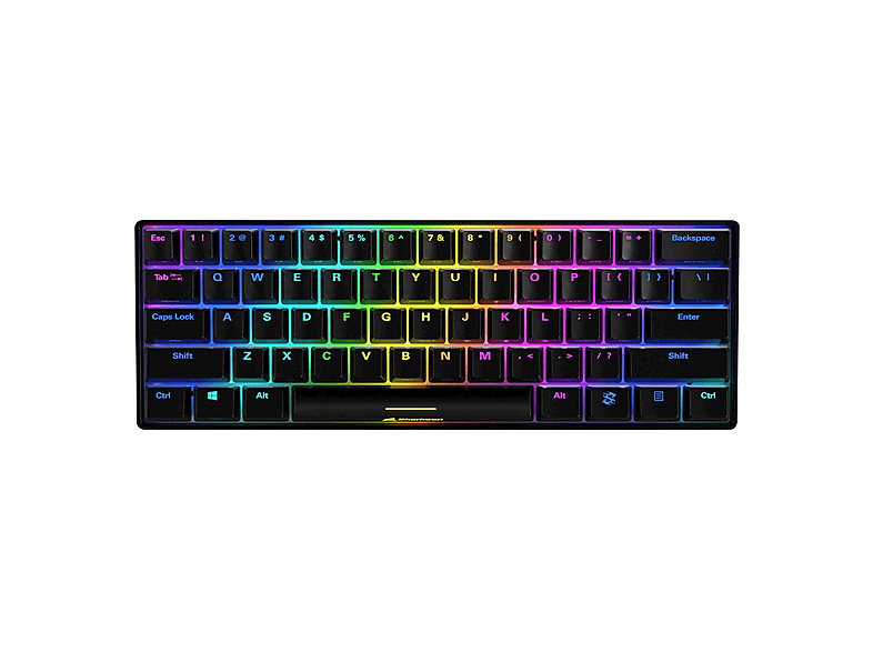 Teclado gaming | SHARKOON SGK50 S4, Alámbrico, Teclas iluminadas, Negro ...