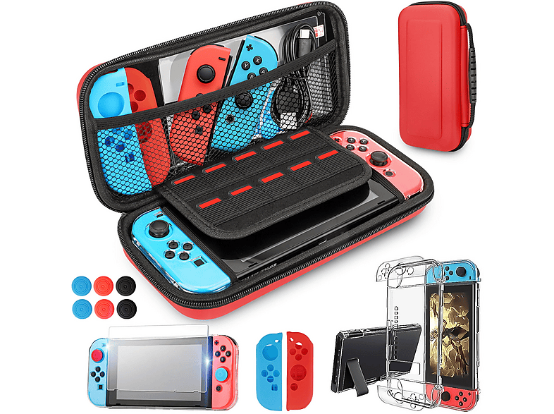 CRRYNUO Nintendo Switch Etui mit Zubehör Rot | MediaMarkt