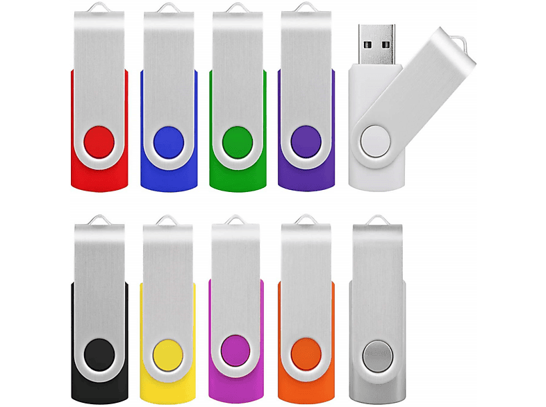 QTTVBTNA 10er-Pack, Flash USB STICK (Multicolor, 16 GB) | MediaMarkt